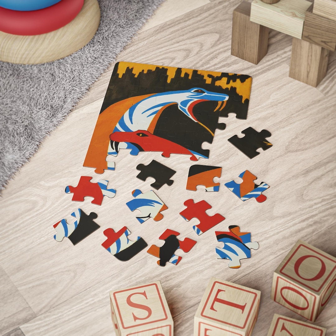 Serpent Warriors - Illustration Kids Puzzle, 30-piece | Colorful ...