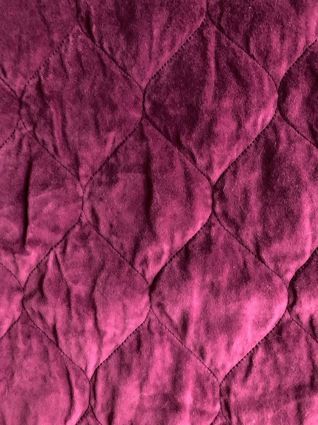 2 Lot Bella Notte Cotton Velvet Linen Quilted Remnants 21x40 Purple ...