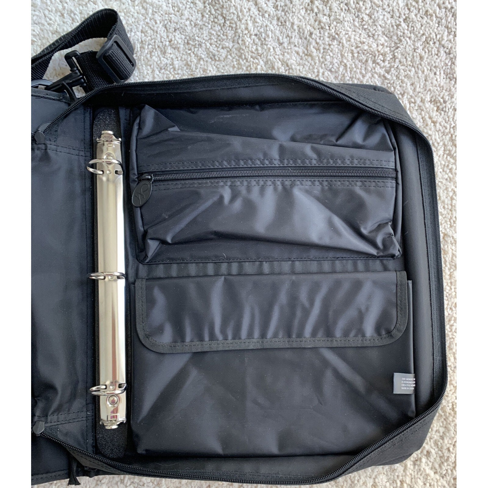 Creative Memories 3-ring Binder Tote Organizer Zippered Shoulder Bag ...