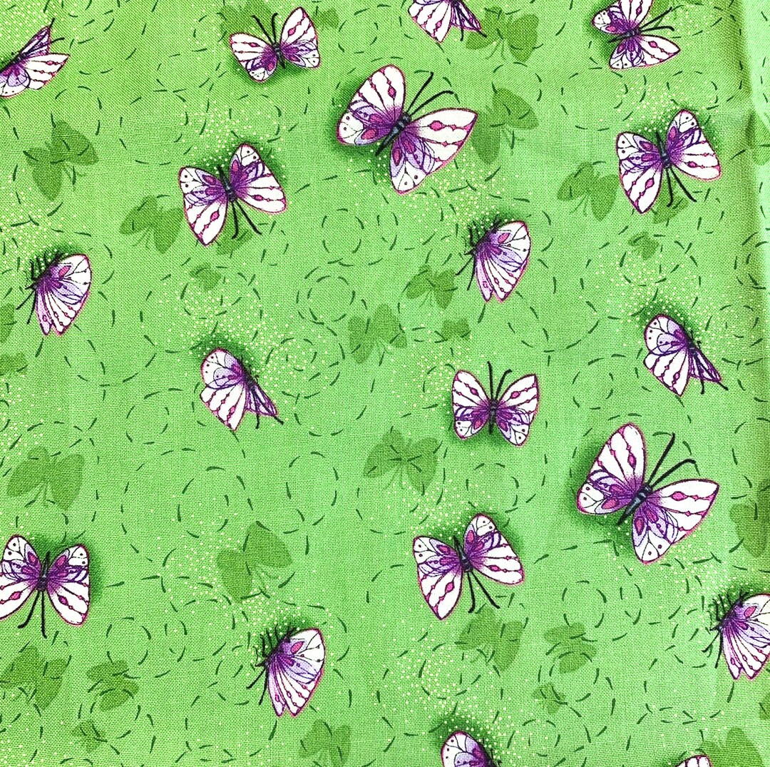 Sweet Pea & Lily Pickens Moda 48642 Fabric, 44 X 3 Yds Green, Purple ...