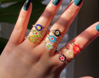 Wire Flower Ring | Etsy