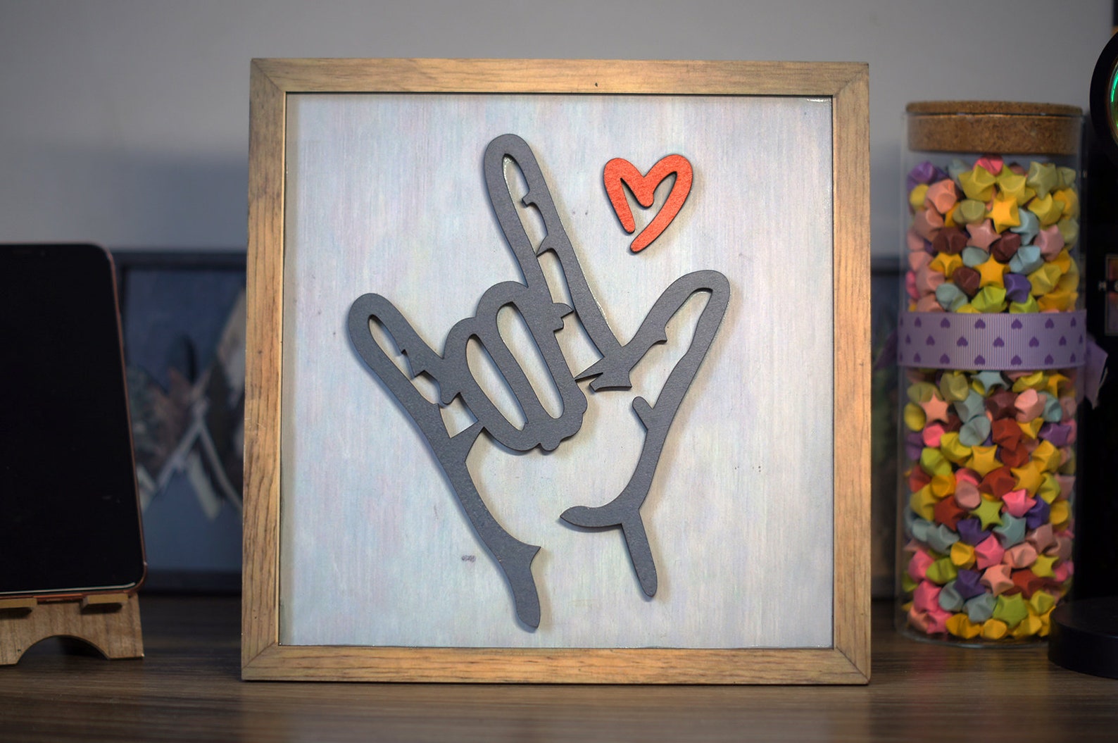 Wooden ASL I Love You Signsign Language Decorlove&peace Hand - Etsy