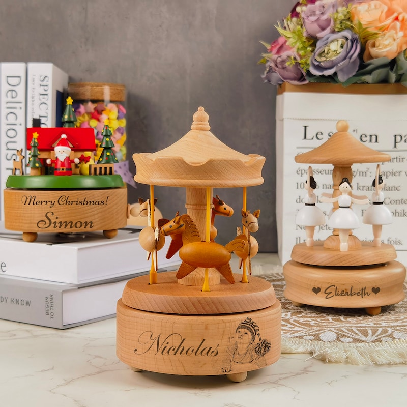 Dancing Santas Music Box - Etsy