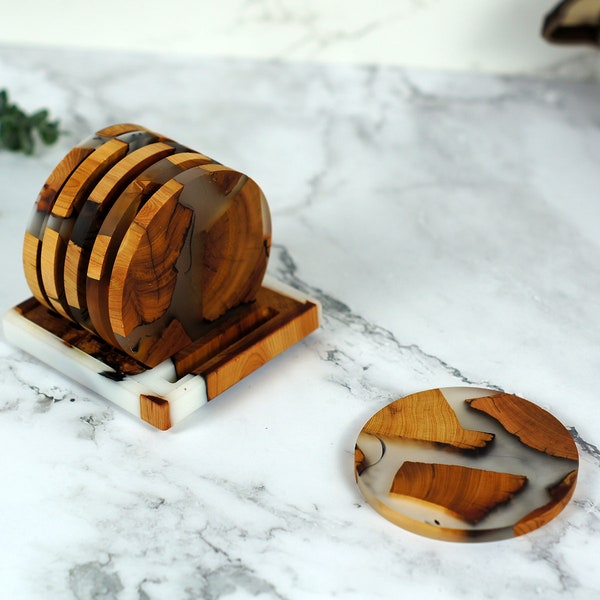 Wooden Resin Coasters - Etsy