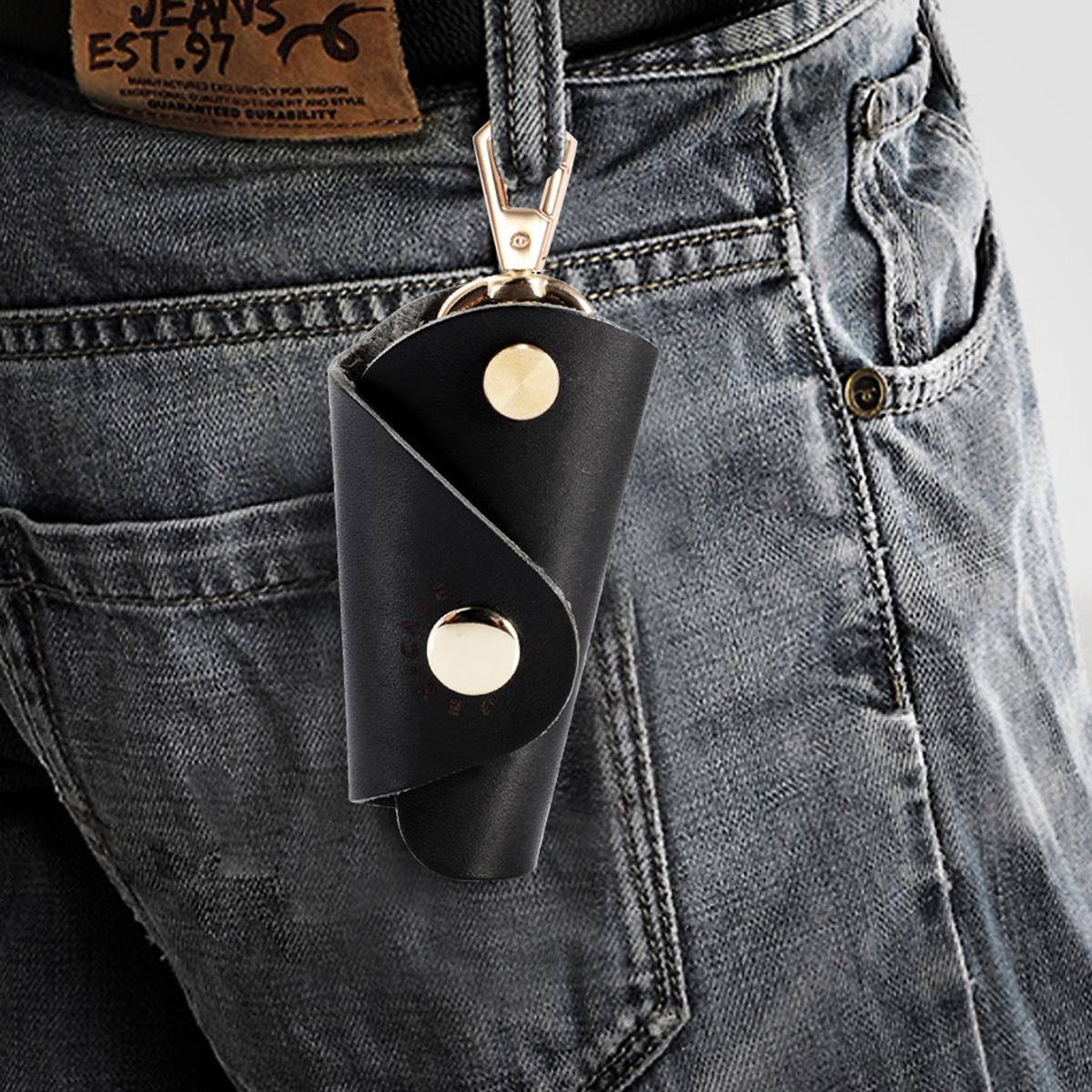 Natural Leather Keychain,leather Key Holder, Key Organizer,mini Leather ...
