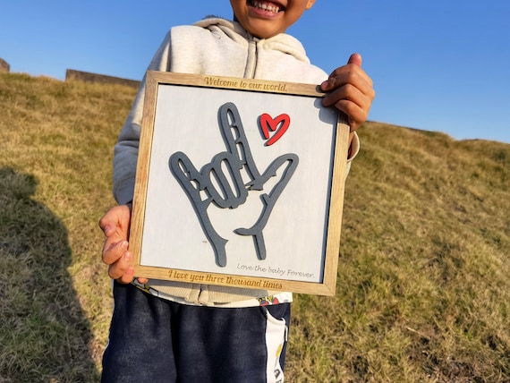 Wooden ASL I Love You Signsign Language Decorlove&peace Hand | Etsy