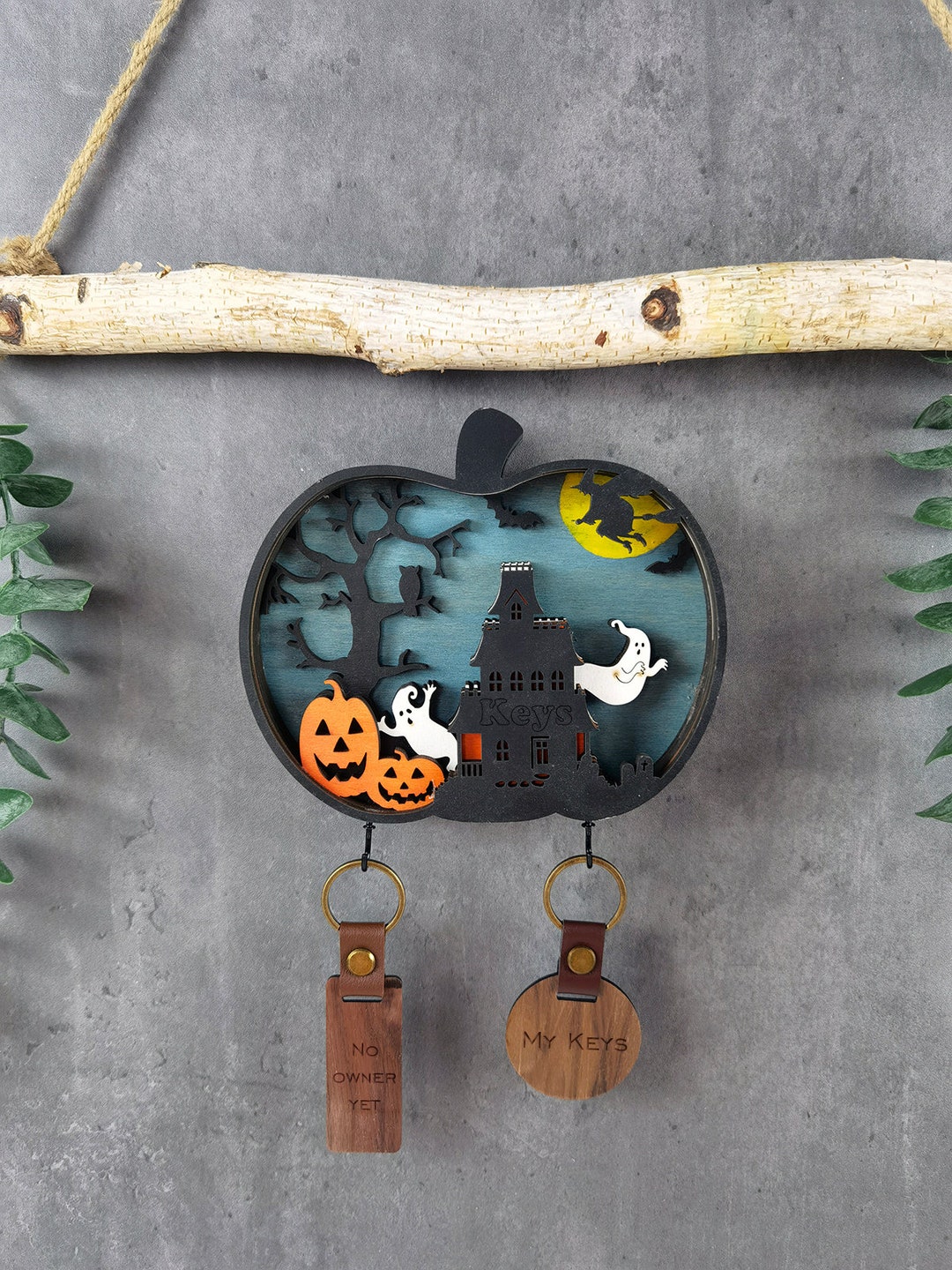 Wooden Animal Key Holder for Wall,minimalist Key Organizer,bear Moose ...