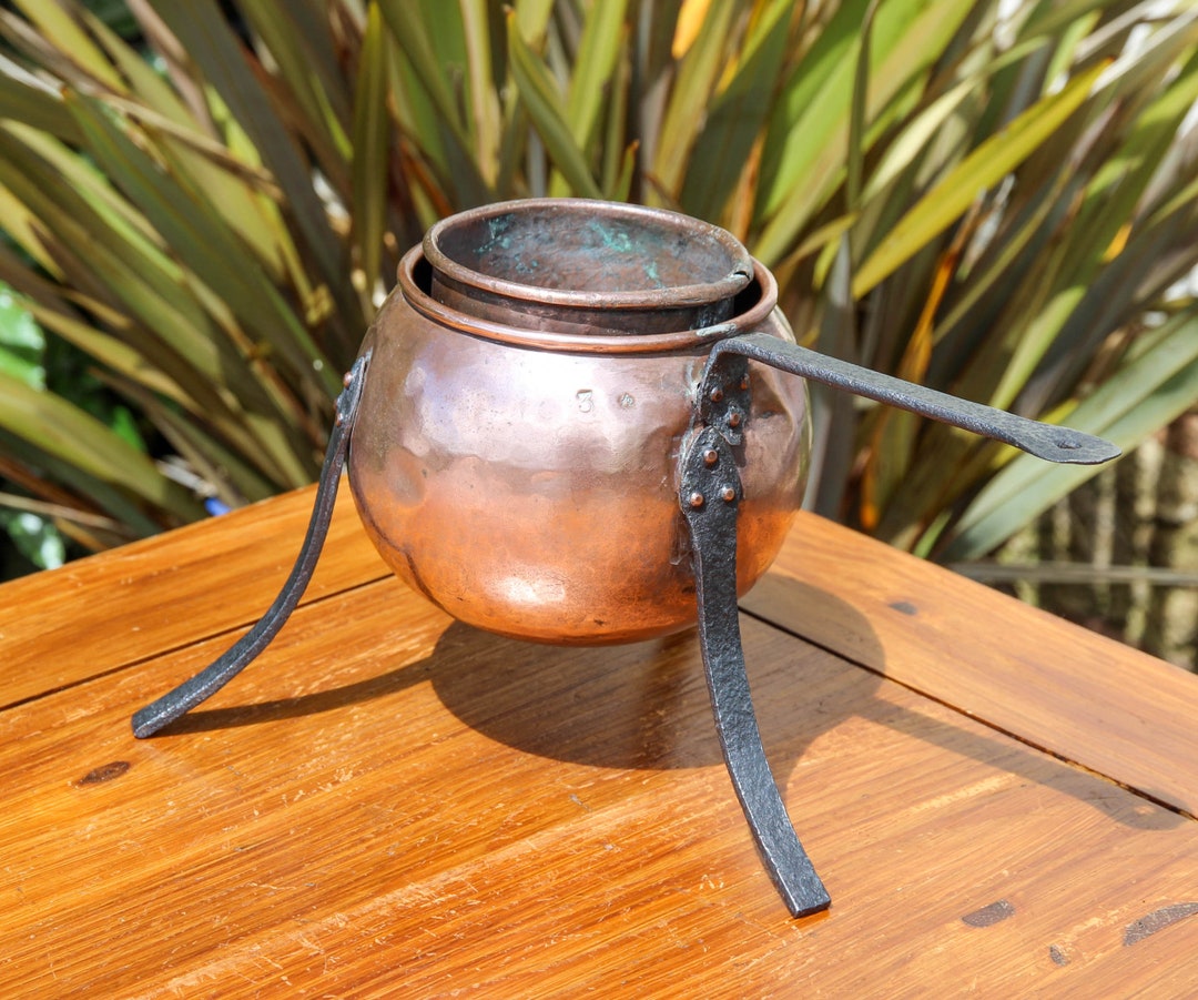 Antique French Copper Glue Pot / 1800s Artisans Bain Mairie / Small ...