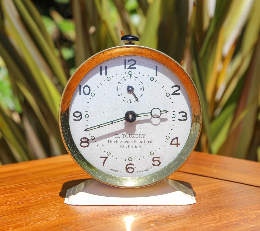 Vintage French BAYARD Mechanical Cream Alarm Clock for H.touzery ...