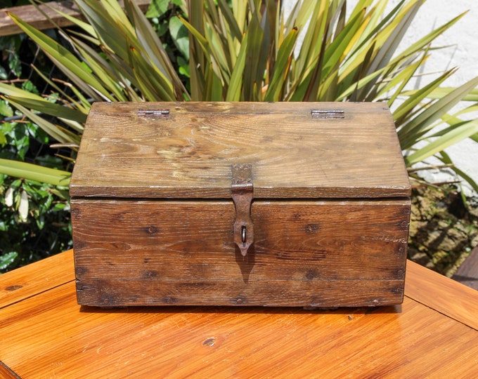 Antique French Wooden Hinged 15 Merchants Box / Early 1900s 38cm ...