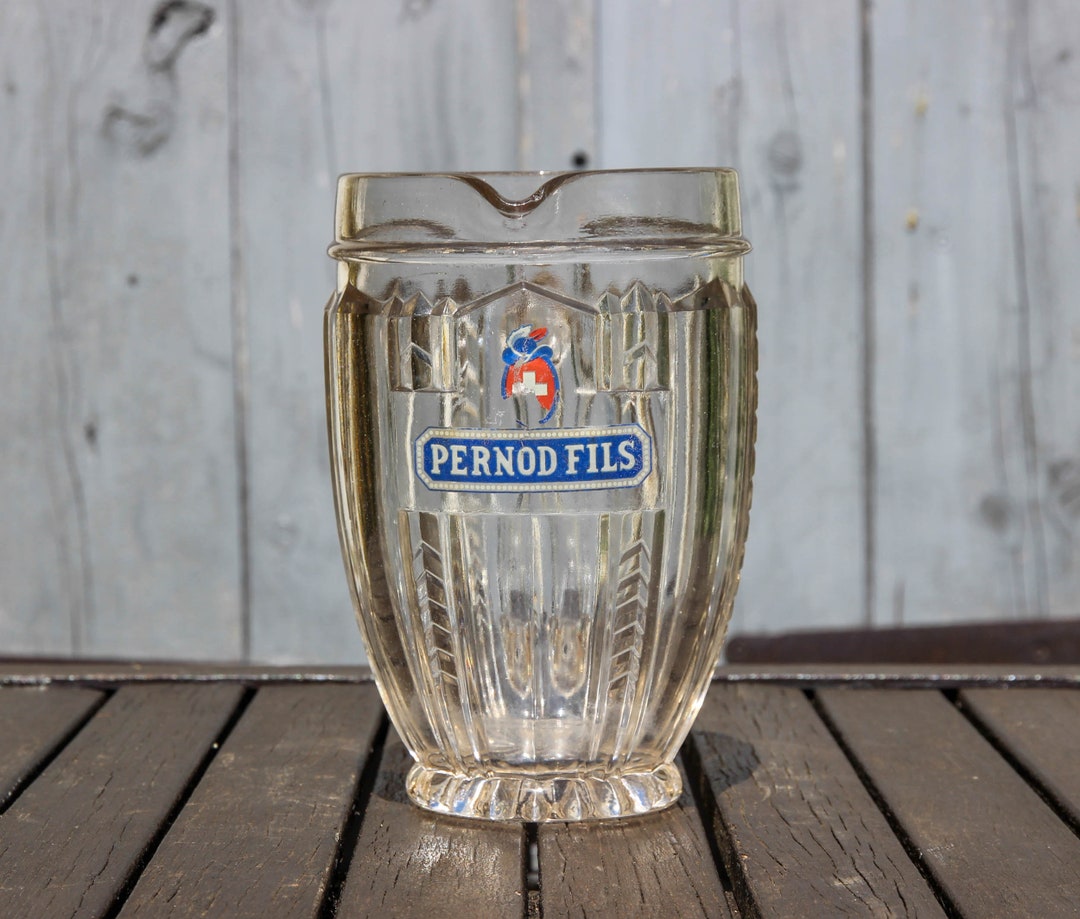 1930s PERNOD FILS French Art Deco Glass Water Pitcher Carafe / - Etsy