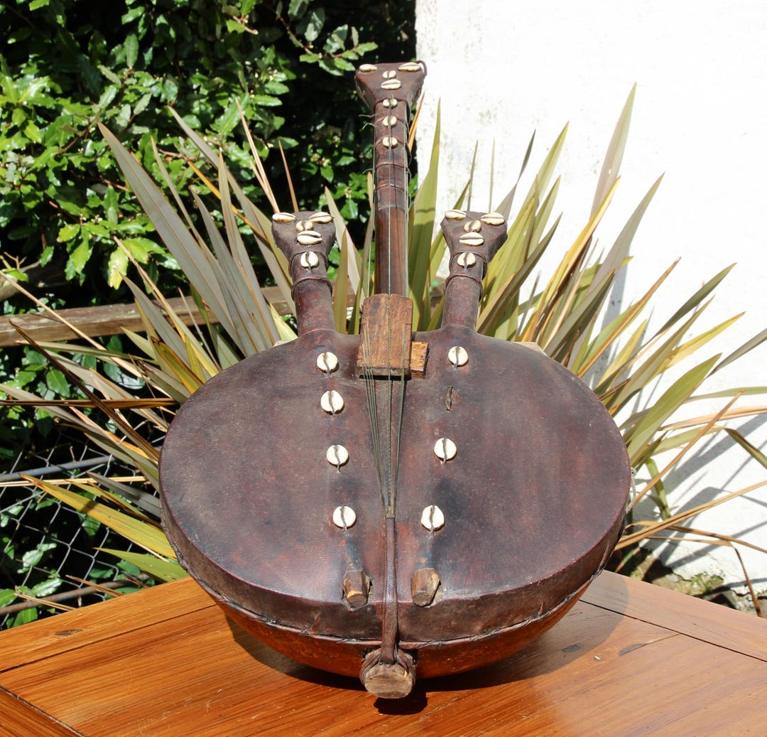 Vintage African Large Kora 9 Stringed Harp Guitar Instrument / African ...