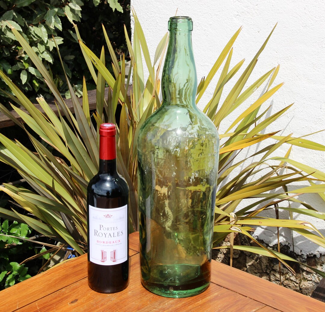 Rare Antique Double Magnum LAHON Port Bottle / 1920s Huge 3 Litre Green ...