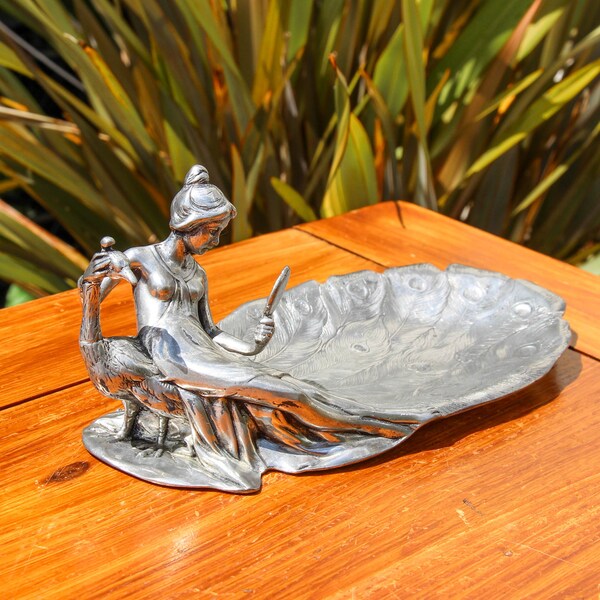 Pewter Art Nouveau Tray - Etsy