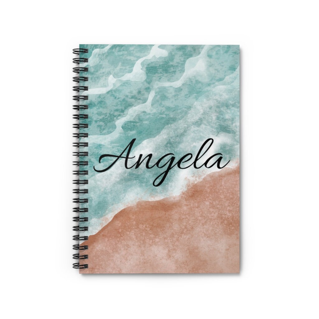 Personalized Spiral Notebook Beach Notebook Personalized - Etsy