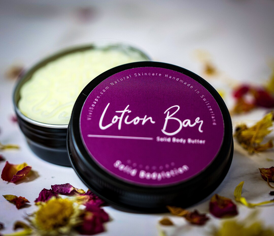 Coconut Lotion Bar - Solid Body Lotion With Beeswax, Shea Butter, and ...