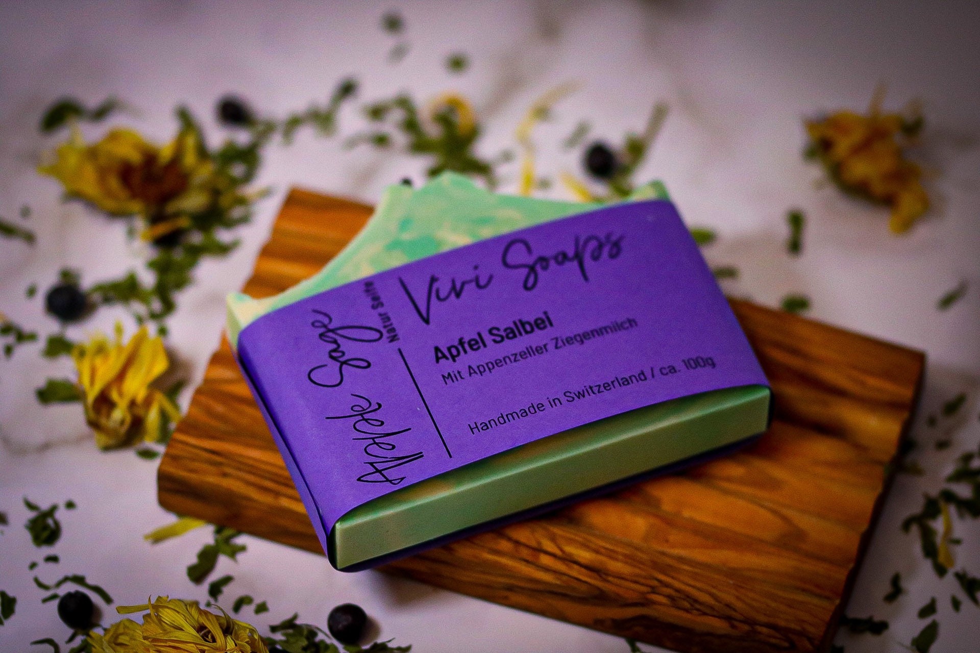 Handmade Appenzeller goat milk soap apple sage - free of palm oil ...