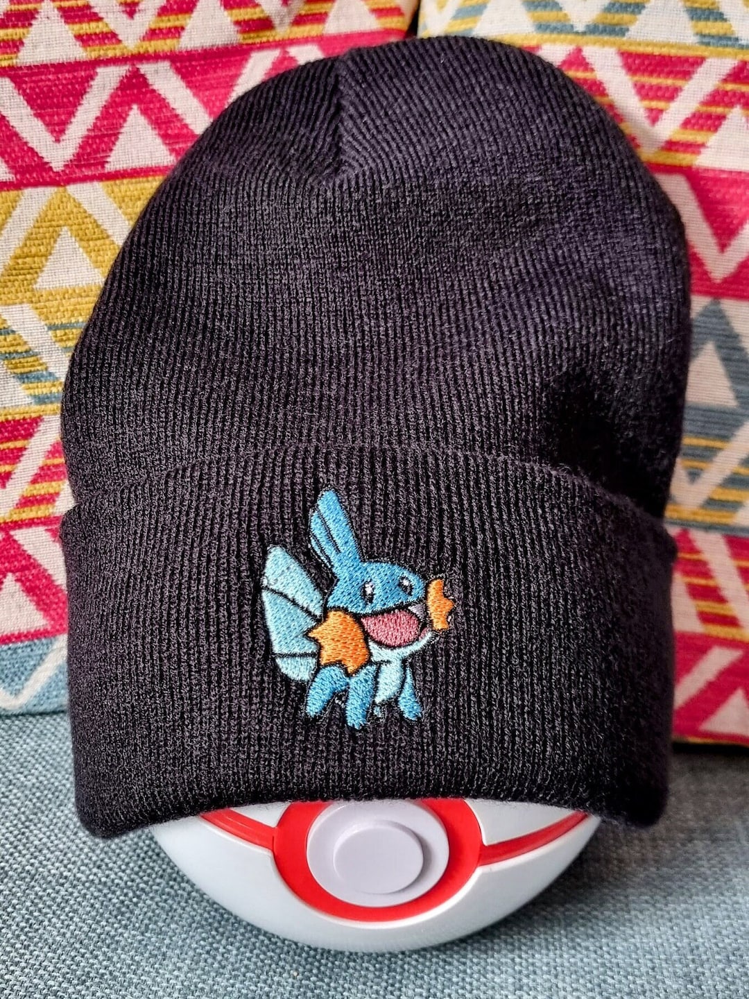 Mudkip Hat Embroidered Pokemon Beanie Winter Hat Mudkip Pokemon Atumn ...