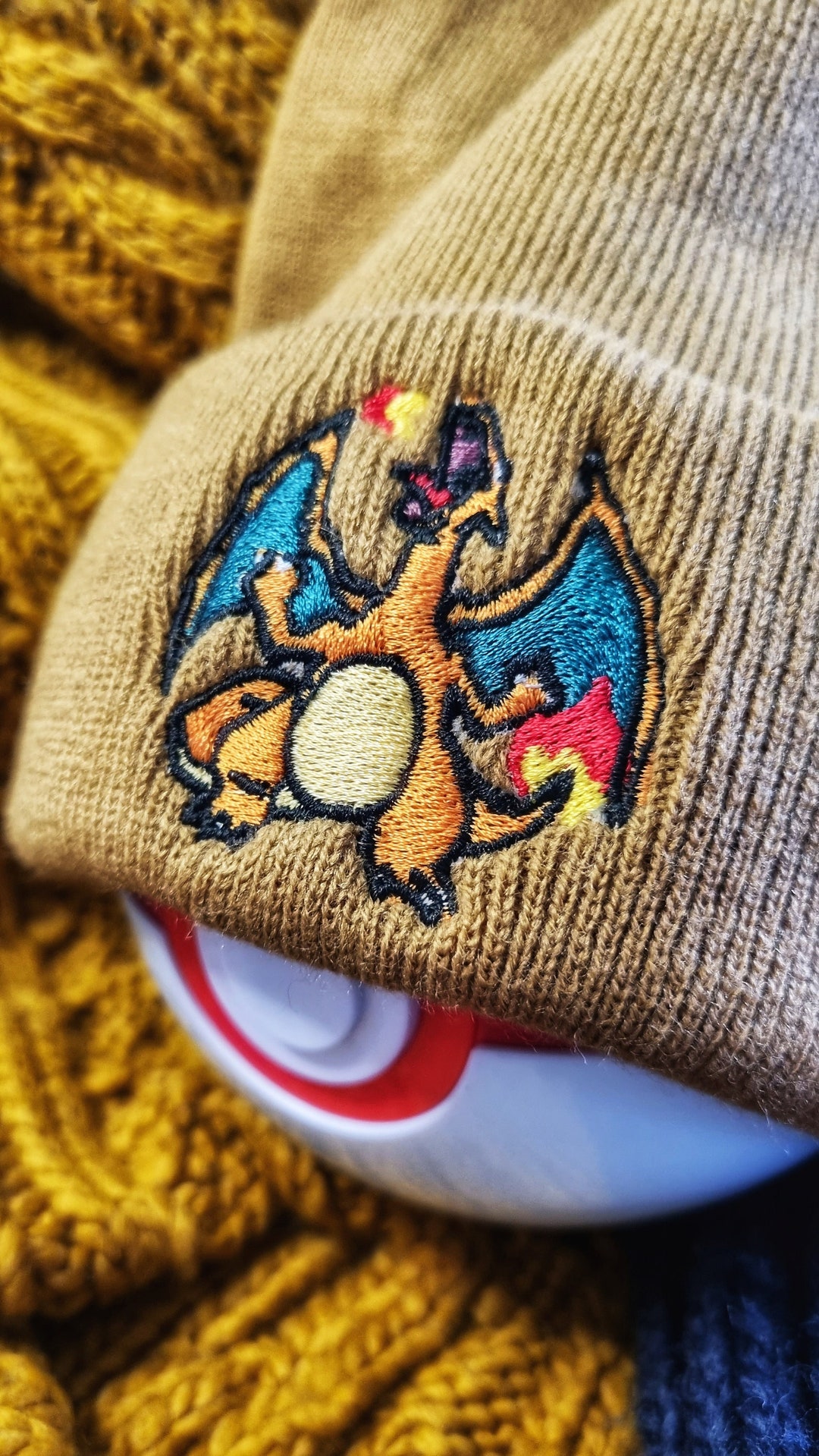 Charizard Hat Embroidered Pokemon Beanie Winter Hat Charizard Legendary ...