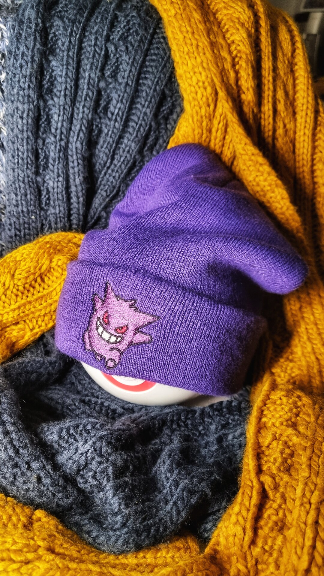 Gengar Hat Embroidered Pokemon Beanie Winter Hat Pokemon Gift - Etsy
