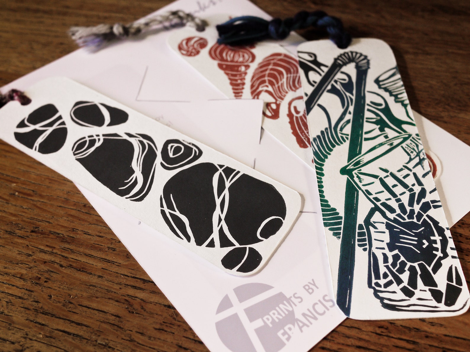 Handprinted Bookmarks Single Sea Shore Collection Charity Art - Etsy UK