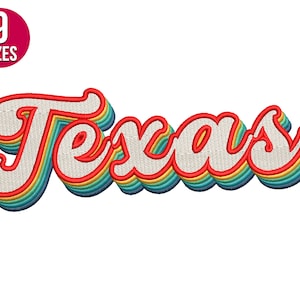 Texas Embroidery Design, Retro, Country, Vintage, Machine Embroidery ...