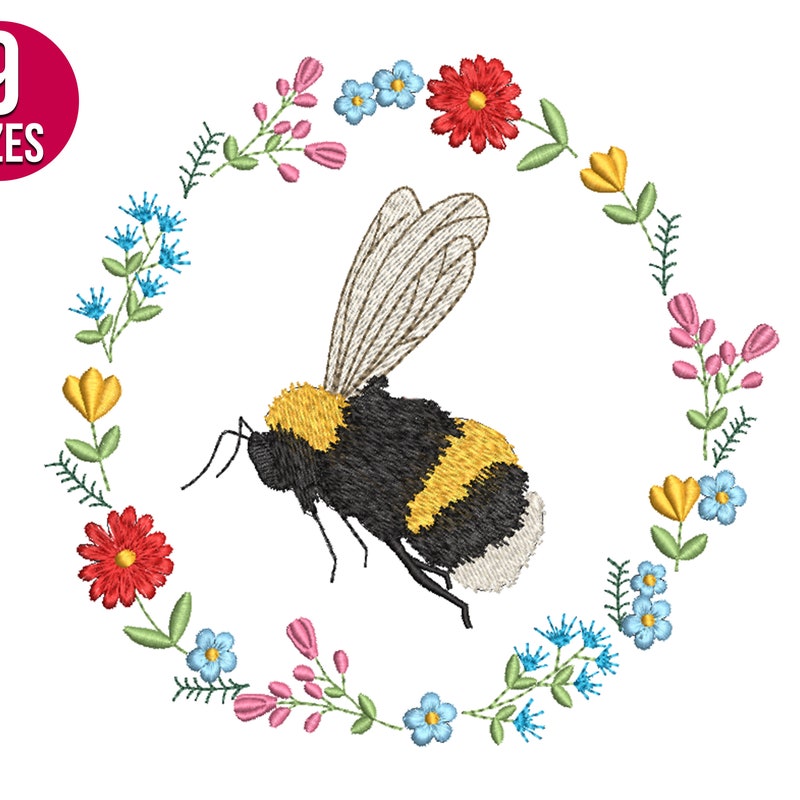 Bee Embroidery - Etsy