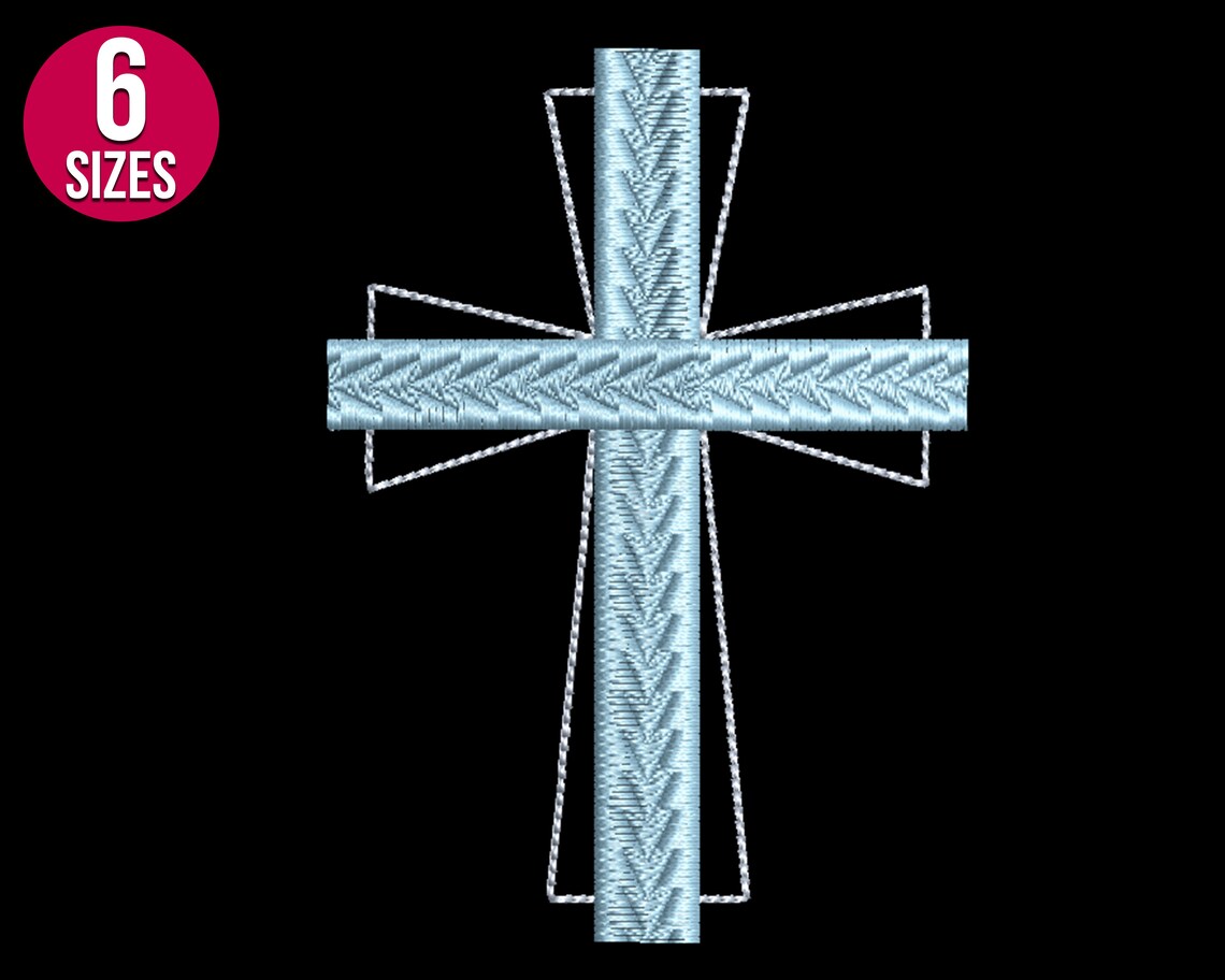 Fancy Cross Embroidery Design Christian Cross Easter Design - Etsy