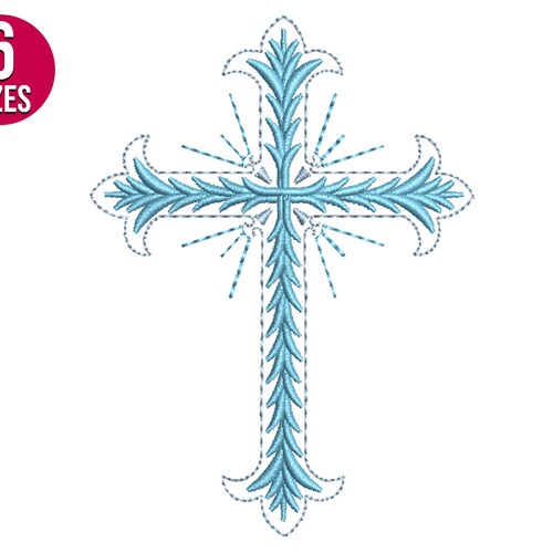 Christian Cross Embroidery Design Easter Design Machine - Etsy