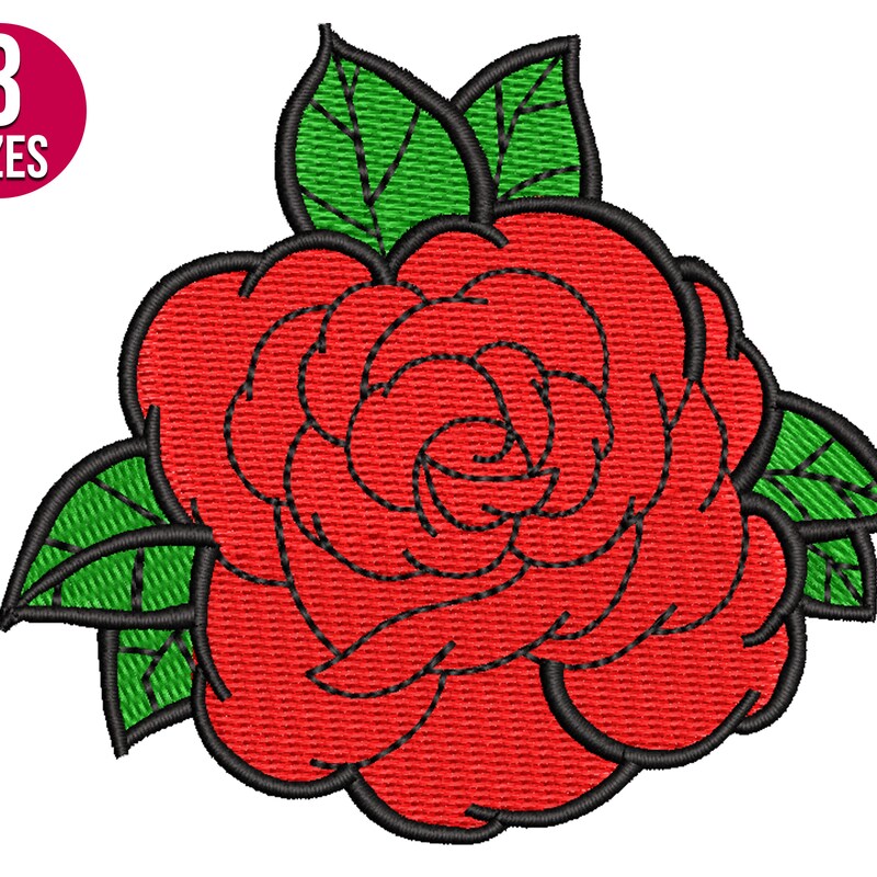 Rose Embroidery - Etsy