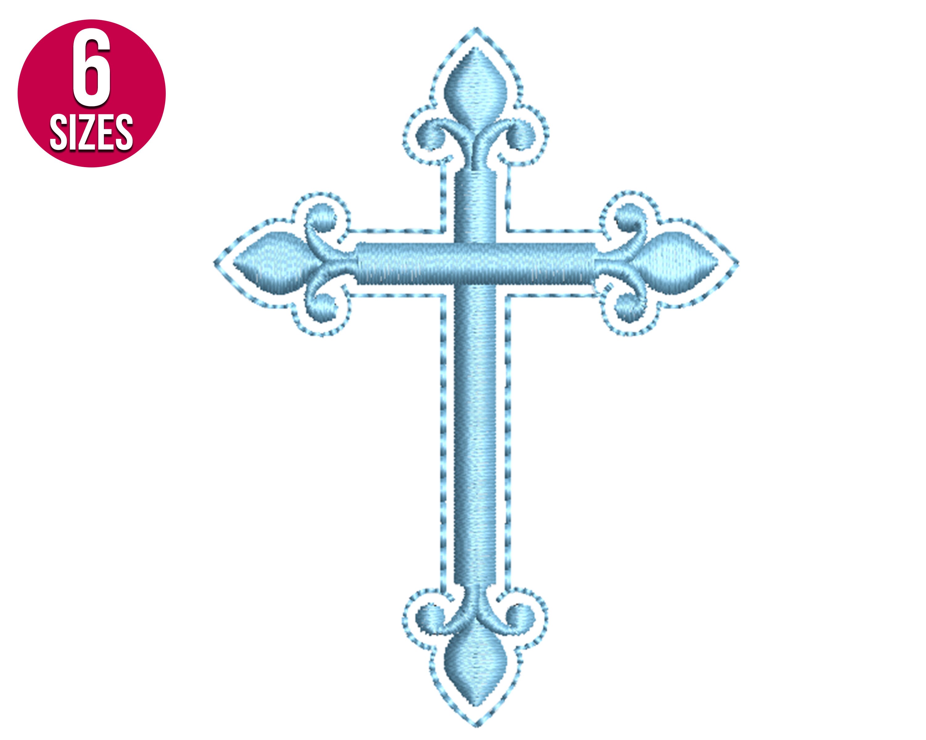 Christian Cross Embroidery Design Easter Design Machine - Etsy