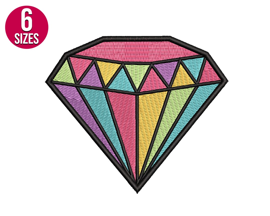 Diamond Embroidery Design, Gem Stone, Machine Embroidery File, Pattern ...
