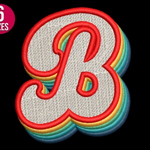 Retro Alphabet Letter B Embroidery Design, Font, Machine Embroidery ...