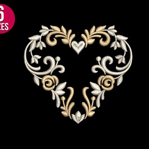 Heart Embroidery Design, Love, Valentines Day Machine Embroidery File ...