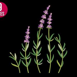 Lavender Embroidery Design, Wildflowers, Herbs, Machine Embroidery File ...