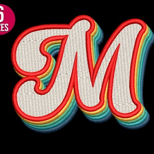Retro Alphabet Letter M Embroidery Design, Font, Machine Embroidery ...