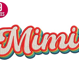 Mimi Retro Embroidery Design, Vintage, Machine Embroidery File, Machine ...