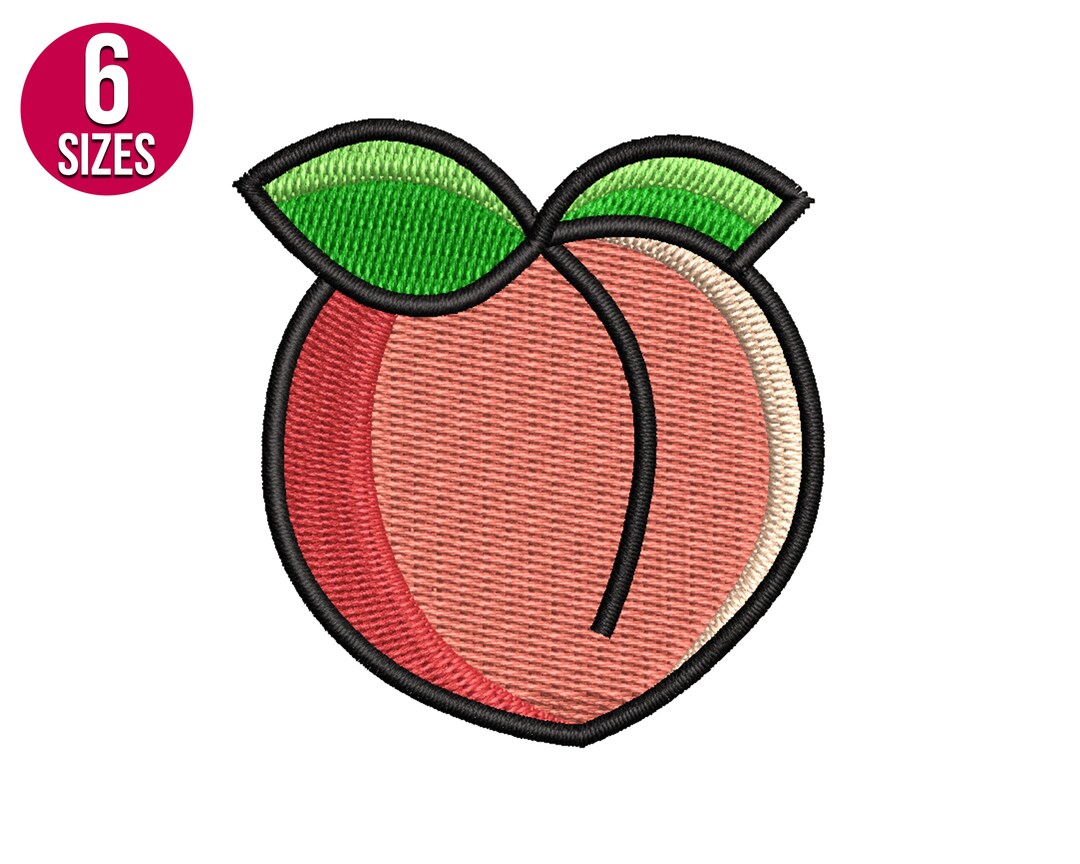 Peach Embroidery Design, Machine Embroidery File, Embroidery Pattern ...