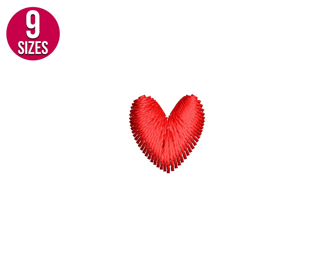 Mini Heart Embroidery Design, Mini Heart Shape, Love, Valentines Day ...