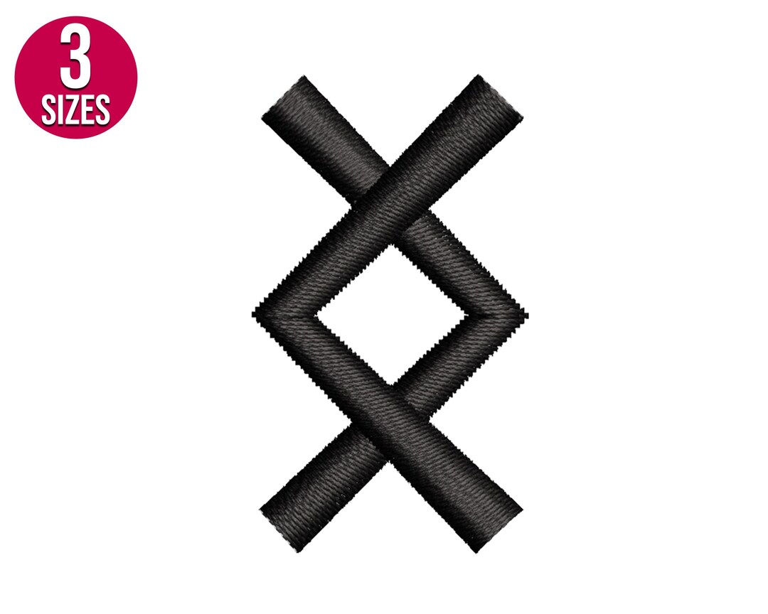 Inguz Rune Symbol Embroidery Design, Machine Embroidery File, Instant ...