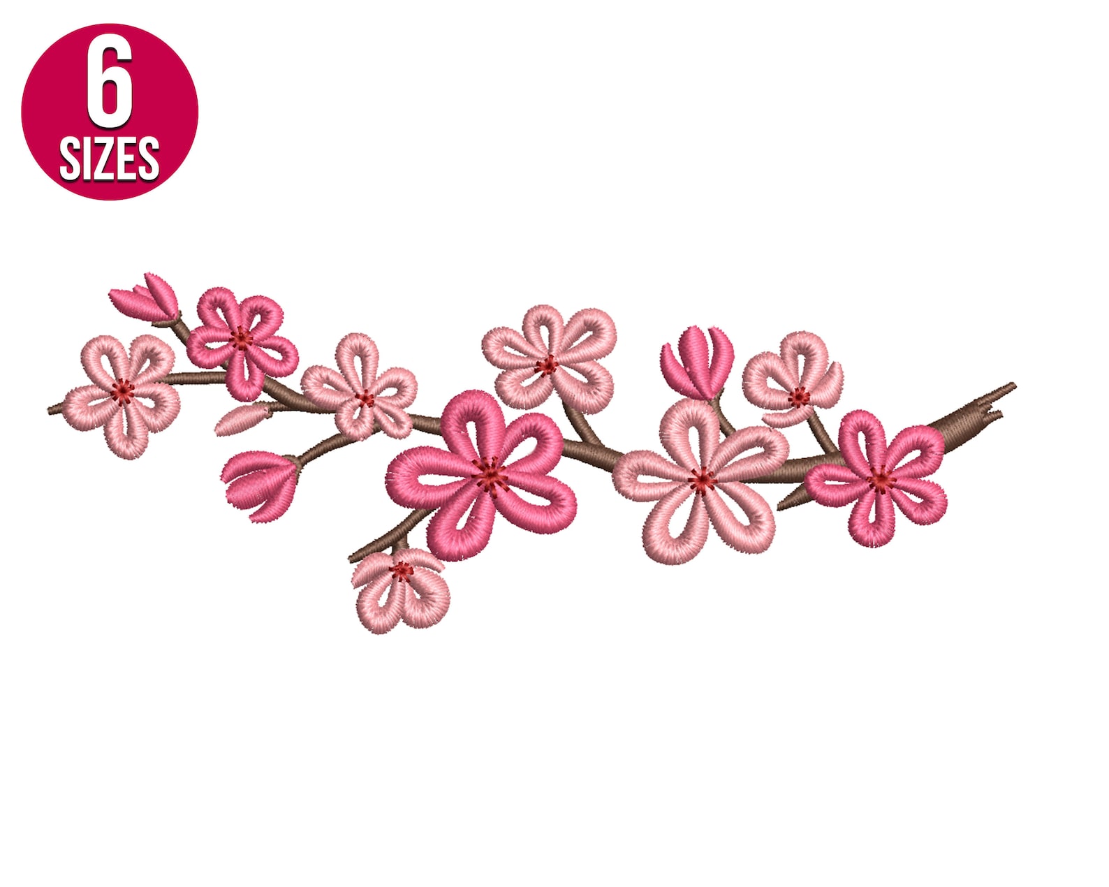 Cherry Blossom Branch Embroidery Design Floral Machine | Etsy