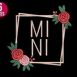 Mini Embroidery Design, Floral Frame, Machine Embroidery File ...