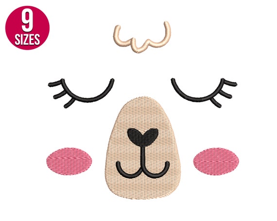 Lamb Face Embroidery Design Sheep Face Machine Embroidery - Etsy