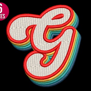 Retro Alphabet Letter G Embroidery Design, Font, Machine Embroidery ...