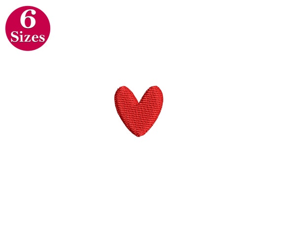 Mini heart embroidery design Mini Heart shape Love | Etsy