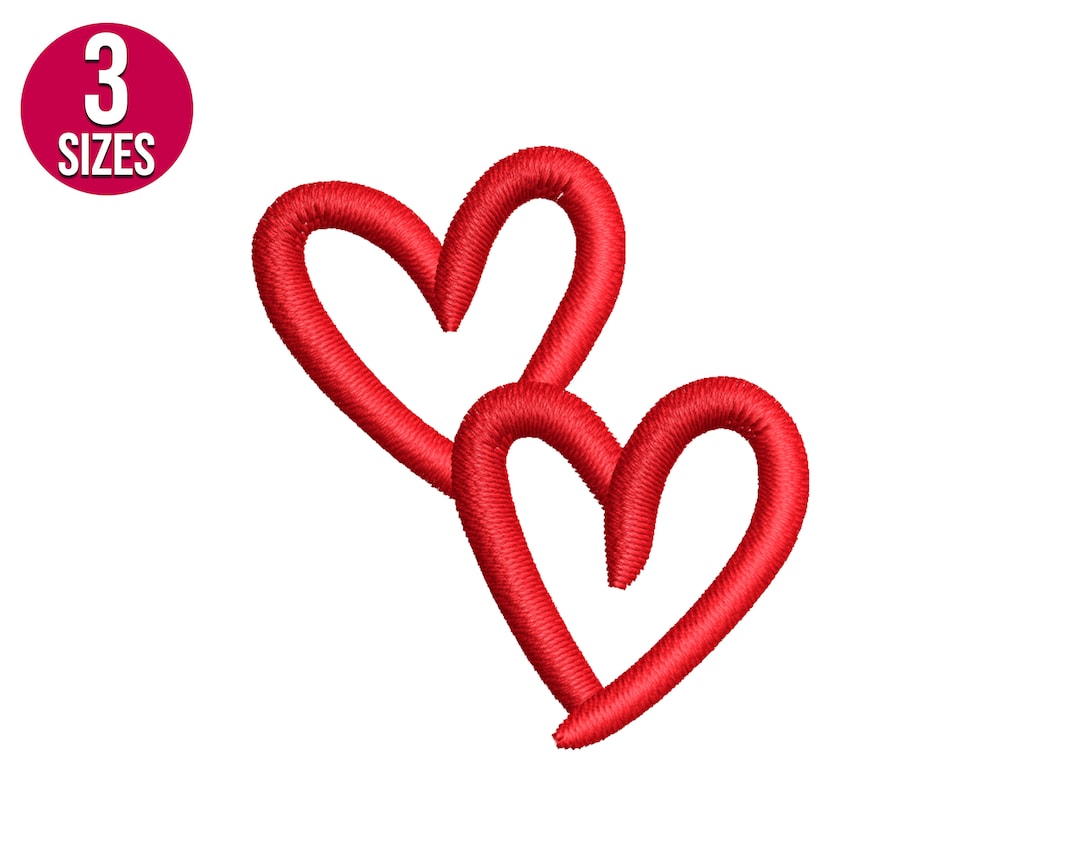 Mini Hearts Embroidery Design, Mini Heart Shape, Love, Valentines Day ...