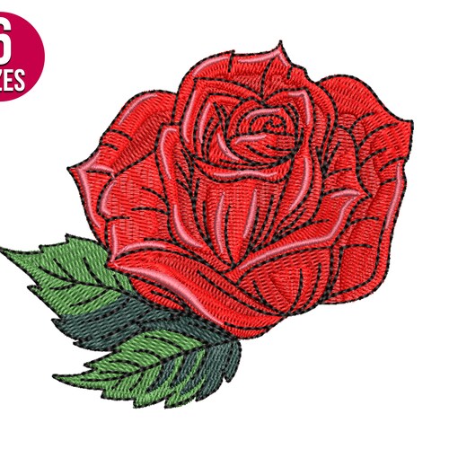 Rose Flower Embroidery Design Machine Embroidery File - Etsy