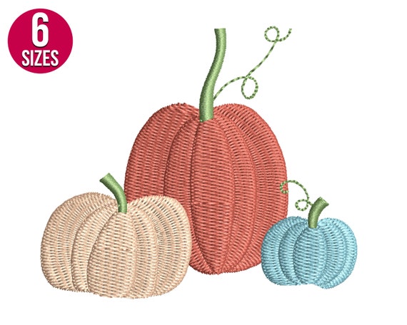 Pumpkin Embroidery Design Fall Autumn Machine Embroidery - Etsy