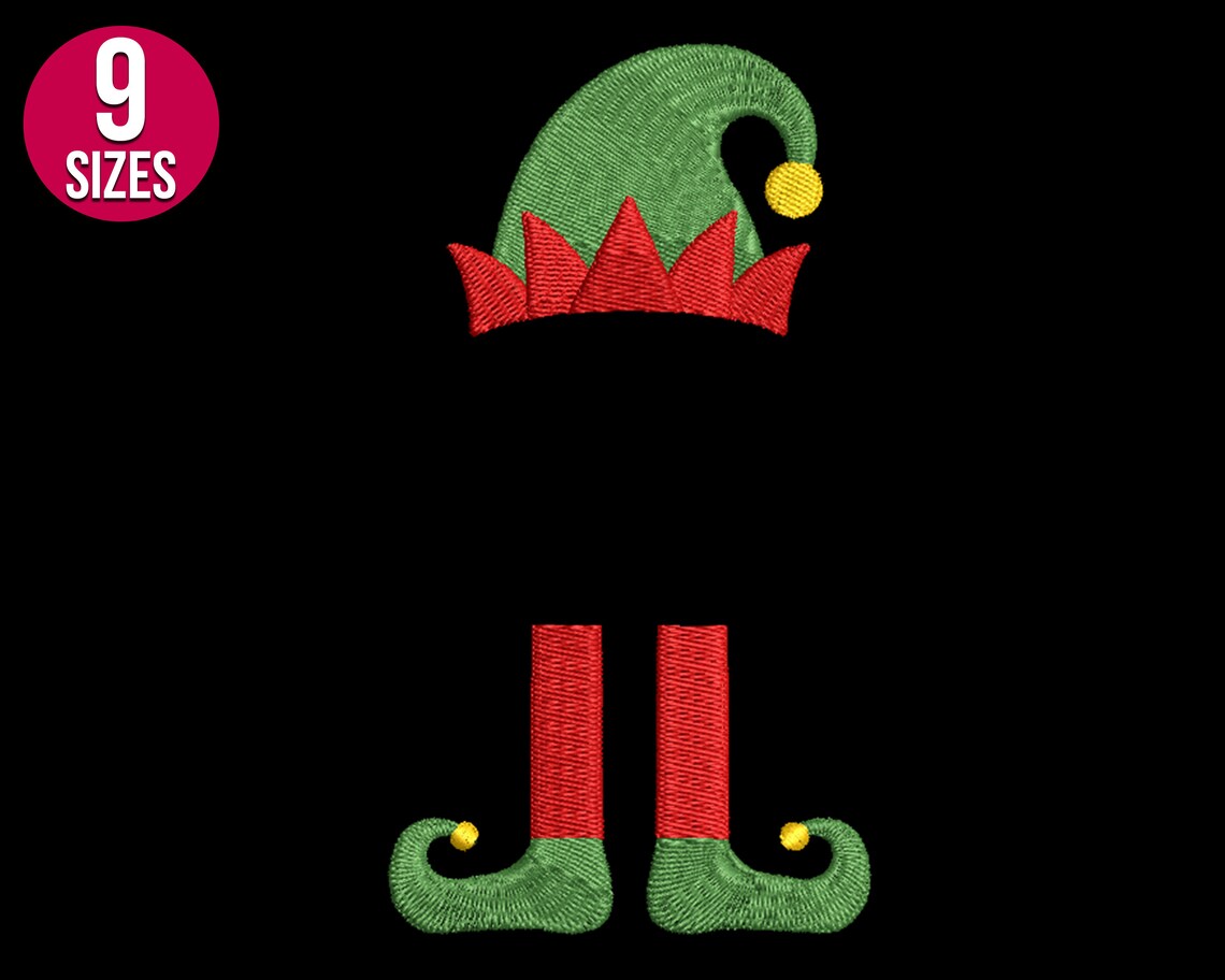 Elf Machine Embroidery Design Christmas Instant Download - Etsy