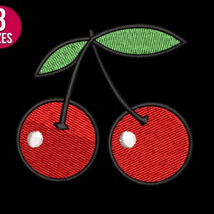 Cherry Embroidery Design, Machine Embroidery File, Instant Download - Etsy